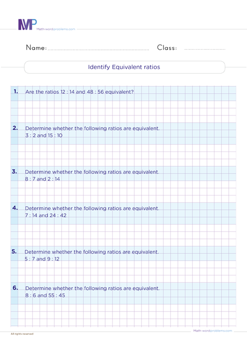 Ratio And Rates Worksheets