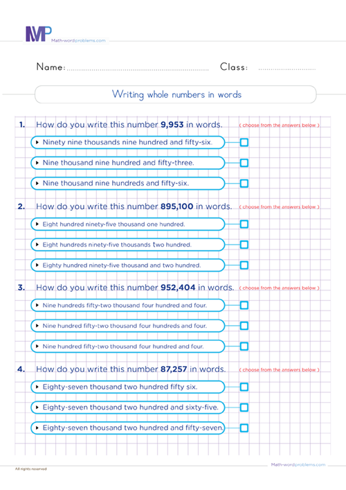 Spell Word Names For Numbers Up To One Million