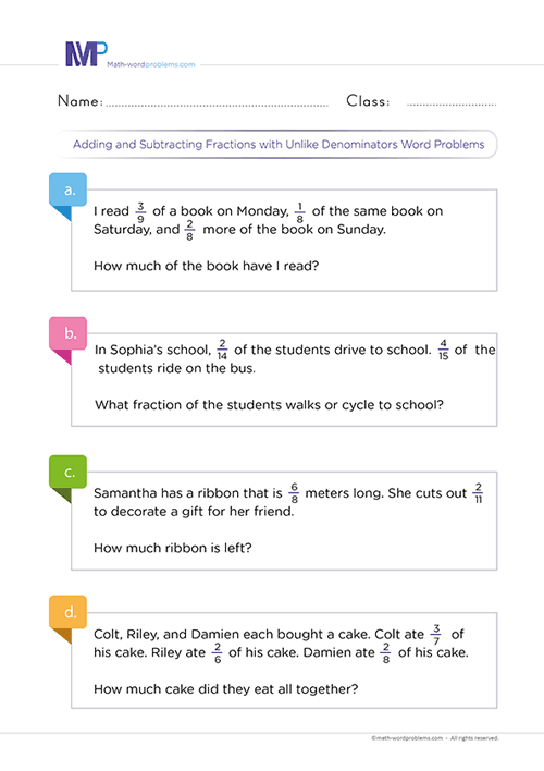 Word Problems For Grade 5 Addition And Subtraction Worksheets Mixed 