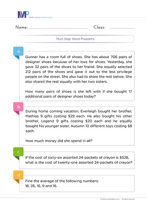 Mixed Operations With Answers Worksheets Grade 5